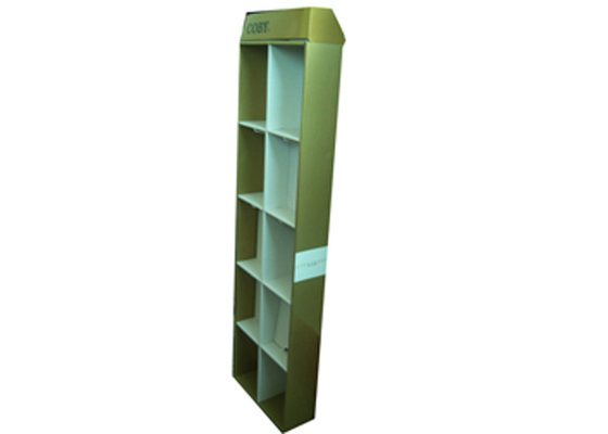 China Corrugated Cardboard Floor Displays Green Cardboard Display Cases ENSK004 supplier