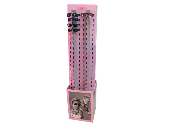 China Pink floor rotating Sunglasses Cardboard Display Stand ENPD006 with point of sale supplier