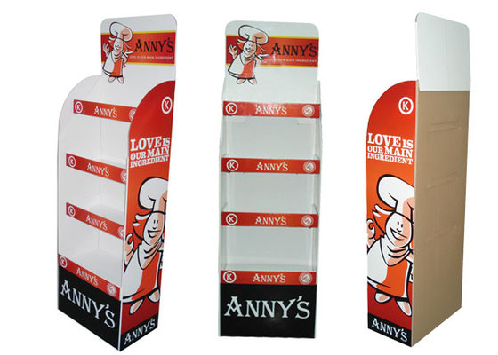 China Cardboard Display Stand Flooring Food Stands ENTD003 for showing such as bread , cake supplier