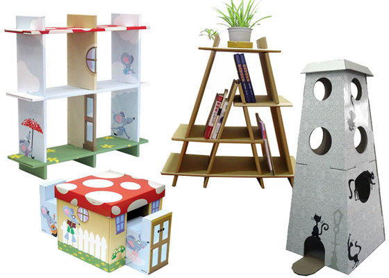 China Custom building Corrugated Cardboard Furniture  patterns  for Kids supplier
