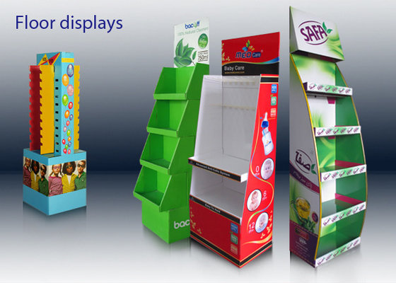 China Custom Cardboard Floor Displays with shelf point of purchase Colorful Pop Floor Displays supplier