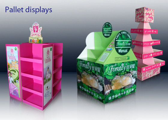 China Custom corrugated Cardboard Pallet Display with Colorful Printing for Advertising supplier