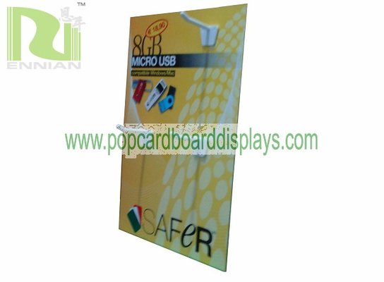China USB displays cardboard displays ENSD010 yellow cardboar display shelf supplier