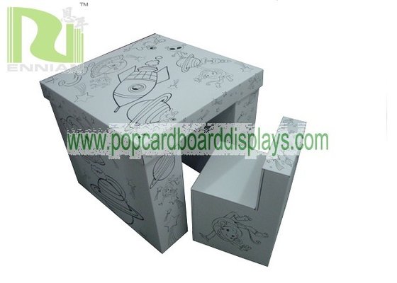 China Customized paper Corrugated Cardboard Toys as children furniture of chairs and table sets supplier