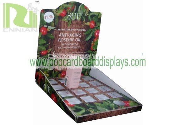China Custom cosmetic point of sales grey board Cardboard Counter Displays units ENCD052 supplier