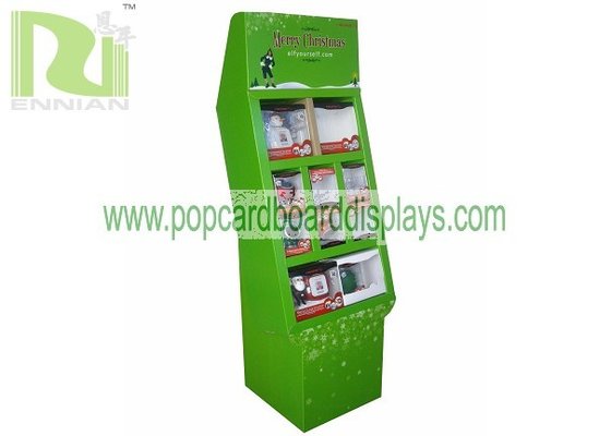 China Christmas Gift Floor Display Stand Cardboard Display Stand For Greeting Card ENCS020 supplier