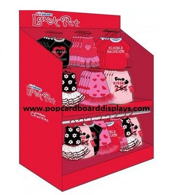 China POS Garment Corrugated Display Stand , Advertising Baby Garment Display supplier