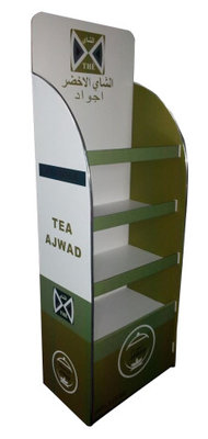 China POP Cardboard Floor Displays 4 tired can bear more than 50kg supplier