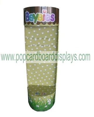 China Custom Girls Peg Hook Cardboard Floor Displays For Advertising In Supermarket supplier