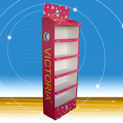 China Advertising Drinks POS Corrugated Cardboard Display Rack  5 Layers supplier