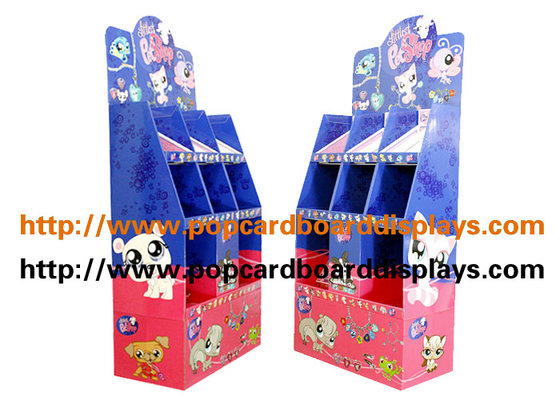 China Blue Color  Cardbpard Cosmetics Products Cardboard Floor Displays Recyclable supplier