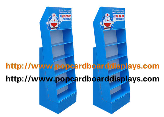 China Blue 5 Layer Green Tea or Black tea Cardboard Floor Displays For Retail Store supplier