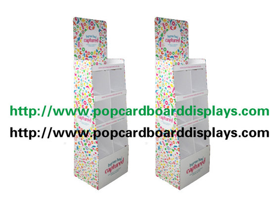 China Sports Cardboard Display Stand Full Color Printing with 6pcs Pockets supplier