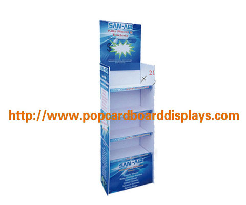 China Recycled Supermarket Cardboard Retail Brochure Display Stands With 4 Layers supplier