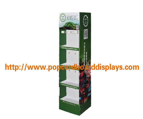 China Free Standing Cardboard Display Stand For Green Tea / Lipton Tea Bag Advertising supplier