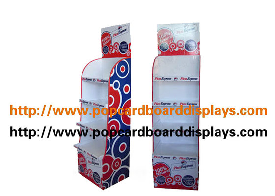 China Electronic Roomlux durable pop Cardboard Displays foldable 4 shelfs supplier
