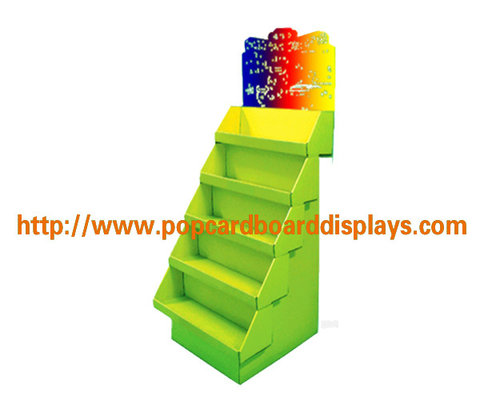 China foldable green Cardboard pop display For Supermarket Water Bottles supplier