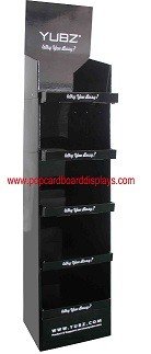 China 4 Tiers Strong Cardboard Display Stand With Offset Printing , Screen Printing supplier
