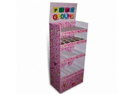 China Snack Cardboard Floor Displays Pop Tier Standing Retail Display For Foods supplier