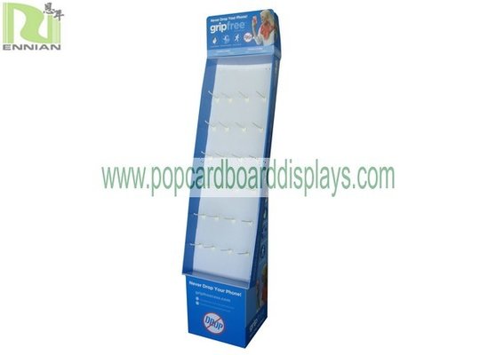 China 4 Color Offset Printing Peg Cardboard Floor Display Stands For Phone Case supplier