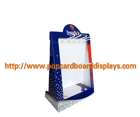 China Pantone Color Simple Counter Cardboard Display With Peg Hooks supplier