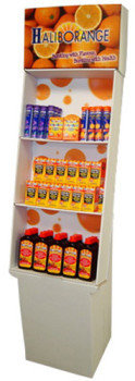 Customized Foldable Alcohol Floor Display Stands For Champagne Shows supplier