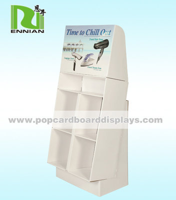 POS tired assemble easy Cardboard Floor Displays stand with cells supplier