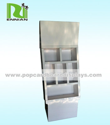 POS tired assemble easy Cardboard Floor Displays stand with cells supplier