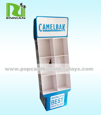 POS tired assemble easy Cardboard Floor Displays stand with cells supplier