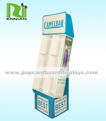 POS tired assemble easy Cardboard Floor Displays stand with cells supplier