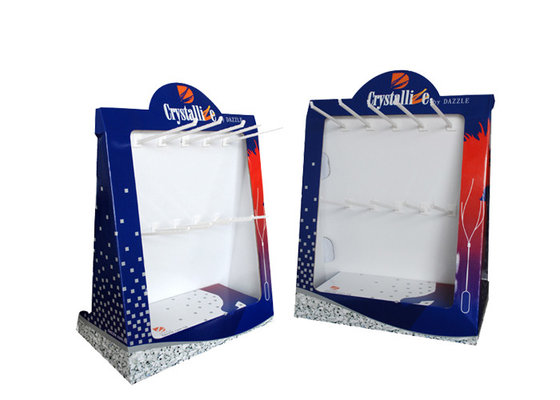 custom POP cardboard accessories counter display box with hooks can hold bags or blaster supplier