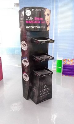 Loreal Cosmetic Cardboard Product Display Point Of Sales Custom Cardboard Display Shelf supplier