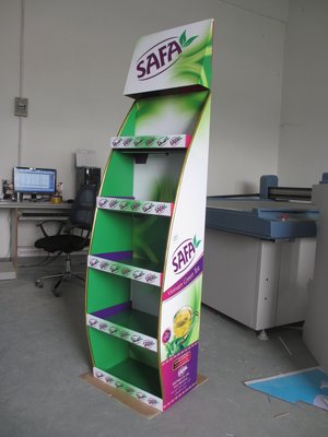 Waterproof Pos Supermarket Corrugated Cardboard Cookies Dsiplay Stand supplier