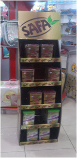 Waterproof Pos Supermarket Corrugated Cardboard Cookies Dsiplay Stand supplier