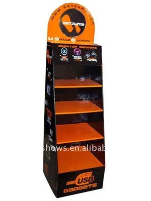 recyclable cardboard floor display stand for hat / cap supplier