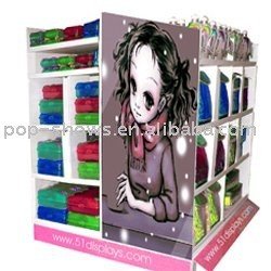 Advertising Supermarket Pallet cardboard pos display stands For clothes supplier