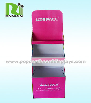 Printable Customized cardboard floor display stand for LED lamp , easy assemble supplier