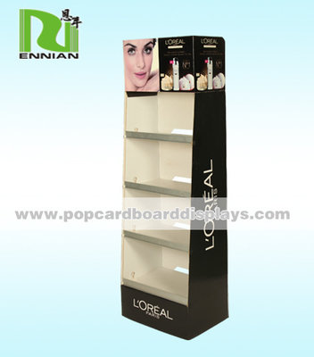 POS cosmetic counter display strong corrugated cardboard promotion display stand supplier