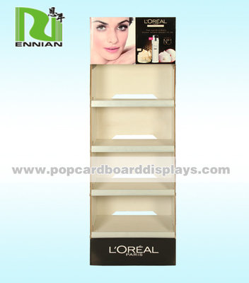 POS cosmetic counter display strong corrugated cardboard promotion display stand supplier