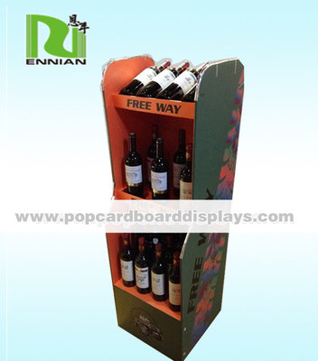 Custom Commercial Wine Cardboard Display Stand Rack For Advertising supplier