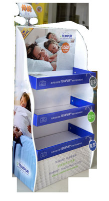 Pos Pillow Point Of Sale Display Rack / free standing cardboard displays supplier