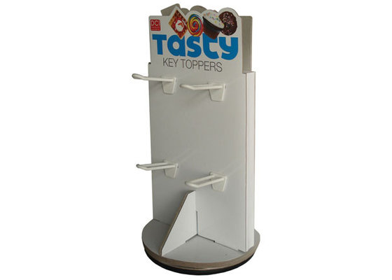 Modern POP Cardboard Displays / Paperboard floor display rack For Earring supplier