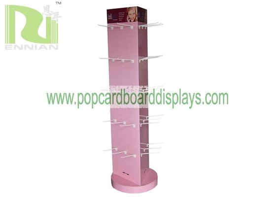 Modern POP Cardboard Displays / Paperboard floor display rack For Earring supplier