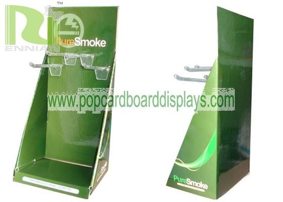Folding Style Standing Cosmetic POP Cardboard Displays With Hooks For Face Mask supplier