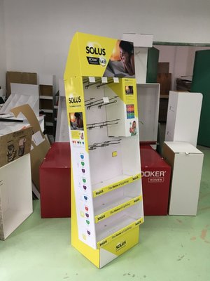 Advertising Lamp floor standing display / creative cardboard pop displays supplier