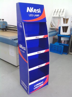 Advertising Lamp floor standing display / creative cardboard pop displays supplier