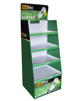 Advertising Lamp floor standing display / creative cardboard pop displays supplier