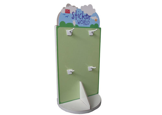 Purple printing POP Cardboard Displays , jewelry hook rack Eco - friendly supplier