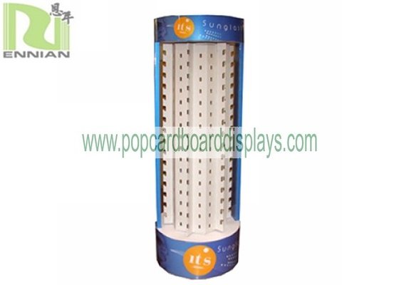 Rotating Round Cardboard Eyeglasses Display Stands For Promoting , Full Color Printed supplier