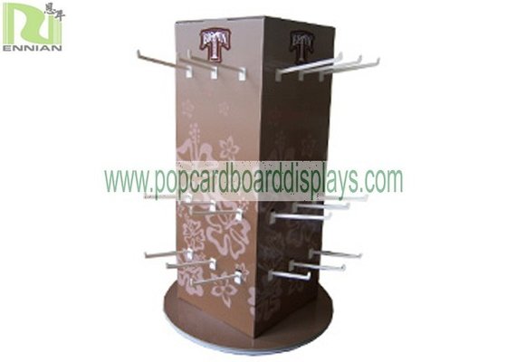 Fashion Popular POP Cardboard Displays , Floor Hook Display Stand For Socks supplier